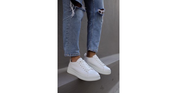Mens Sneakers - White - 010 - 010-WHITE