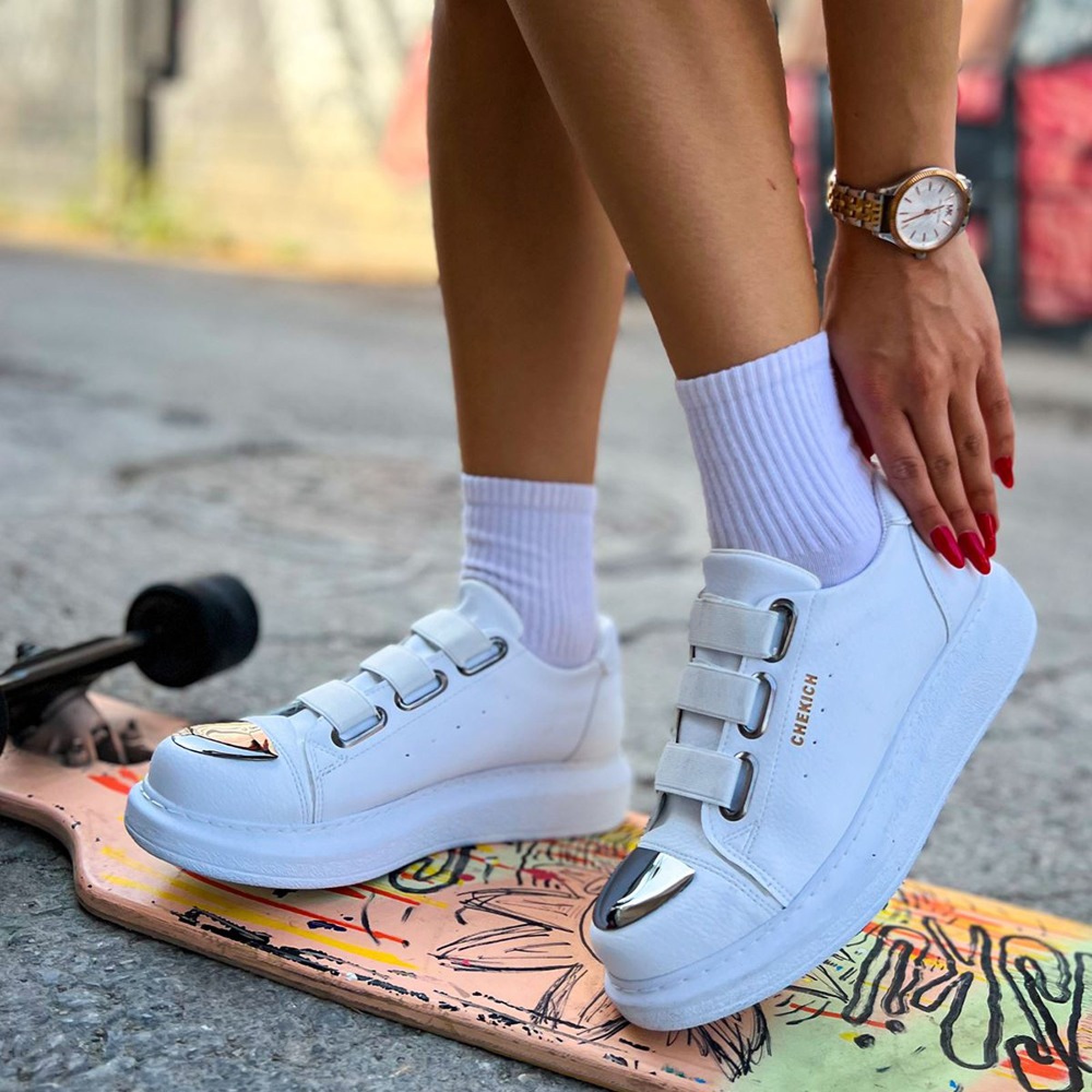 Kadın Sneaker - Beyaz - 251 - 251-WHITE